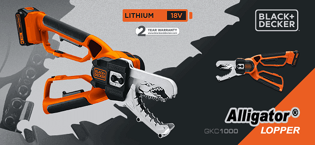 Black and Decker GKC1000 18v Cordless Alligator Powered Lopper Electric Loppers