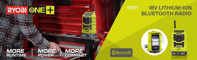 Ryobi Work Radio 18V ONE+ Compact Bluetooth Radio/Speaker